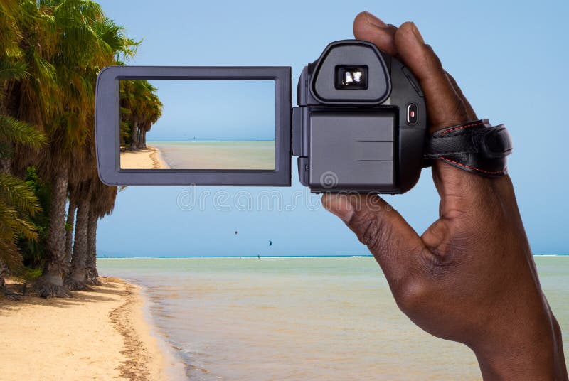 Man holding video camera stock image. Image of film, focus - 34782027