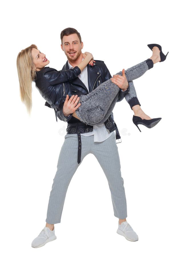 Guy Carrying Girl In Arms