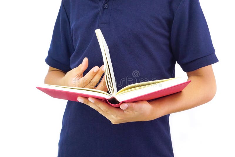 The Man Holds a Book and is Reading it. Education, Knowledge and Open ...