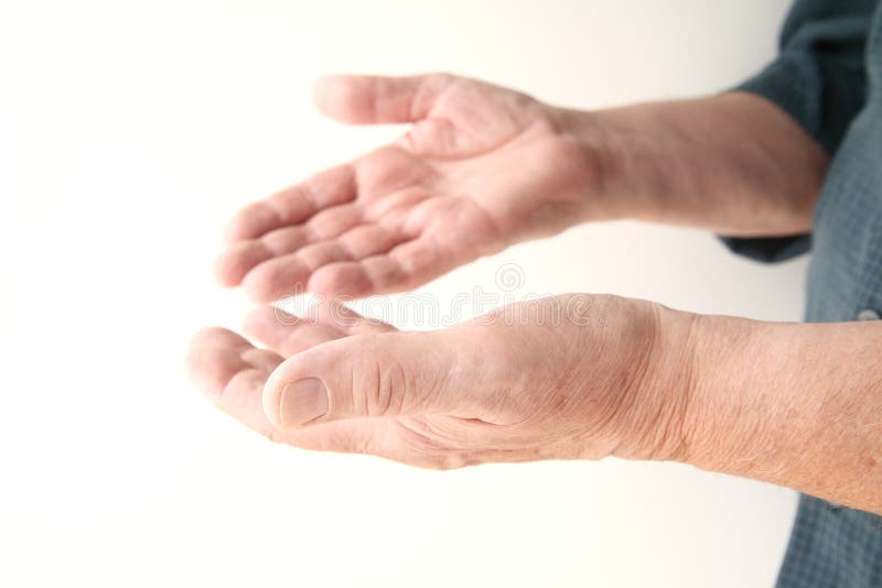 Man Holds Both His Hands Out Stock Image - Image of gesture, asking ...