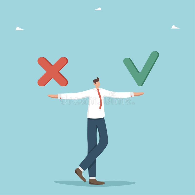 Right Wrong Scale Stock Illustrations – 132 Right Wrong Scale Stock ...