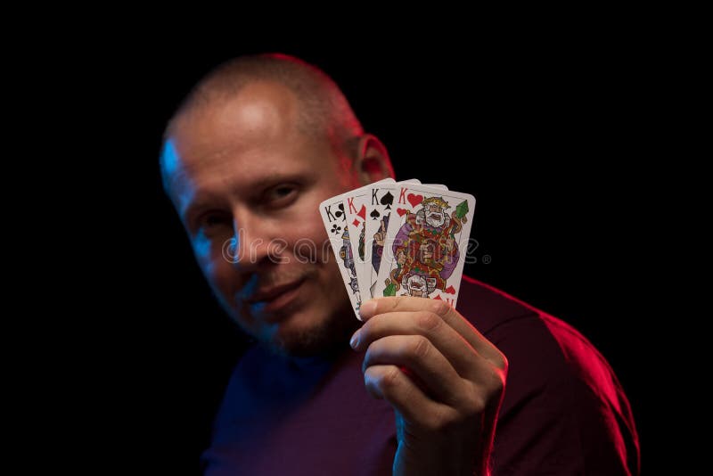 A Man Holds a Deck of Play Cards Stock Photo - Image of deck, focus ...