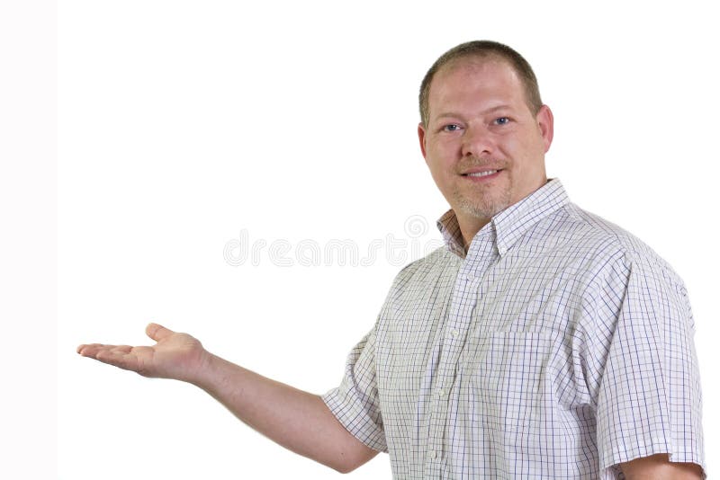 Man Holds His Hand Out Under Something Great Stock Image - Image of ...