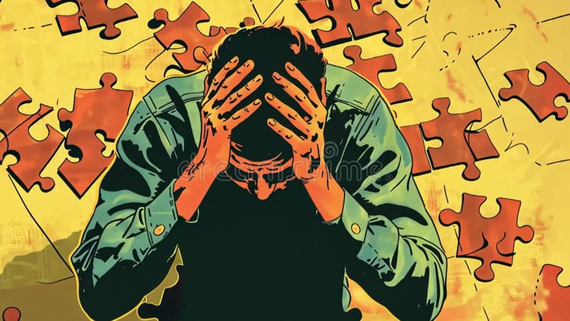 Man Struggling To Solve a Puzzle Stock Video - Video of concentration ...