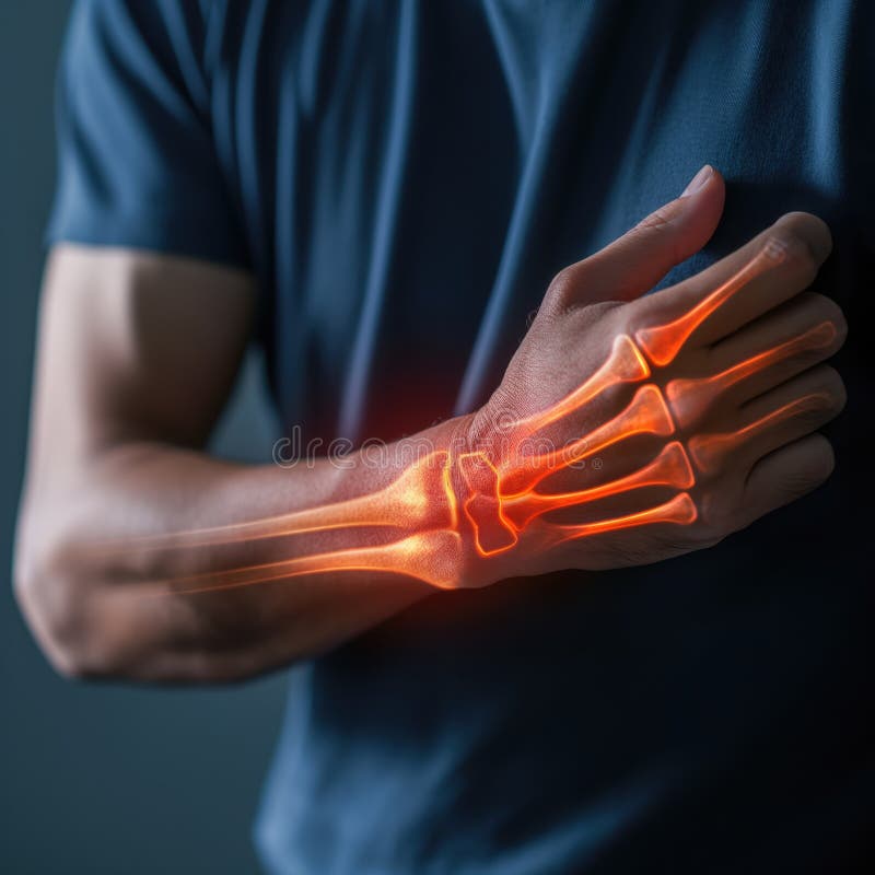 A man holds his sore hand stock photo. Image of injury - 306397572