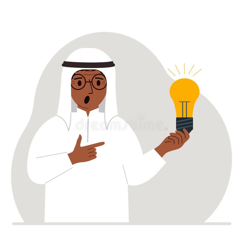 A Man Holds a Light Bulb in His Hand. Idea Concept, Brainstorming ...