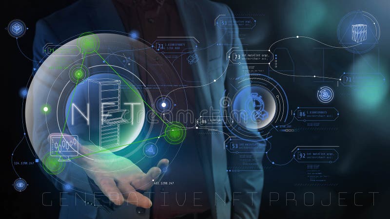 Working with Augmented Reality with NFT Infographics Stock Image ...