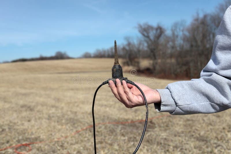 Man Holds Sensor Geophones Stock Photos - Free & Royalty-Free Stock ...