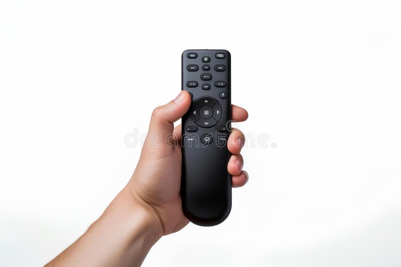 A Man Holds a Technology Switching Device in His Hand, Close-up. Remote ...