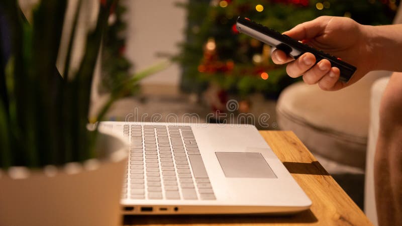 A Man at Home Works at a Computer, Work from Home, Home Environment ...