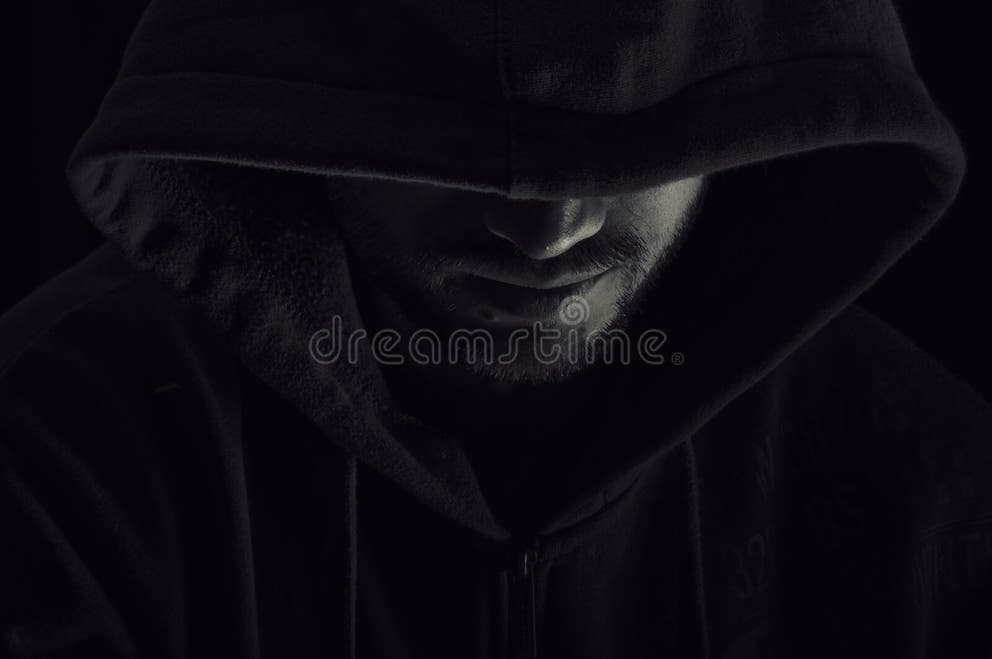 Man with hood stock photo. Image of hood, diabolic, dangerous - 13668080