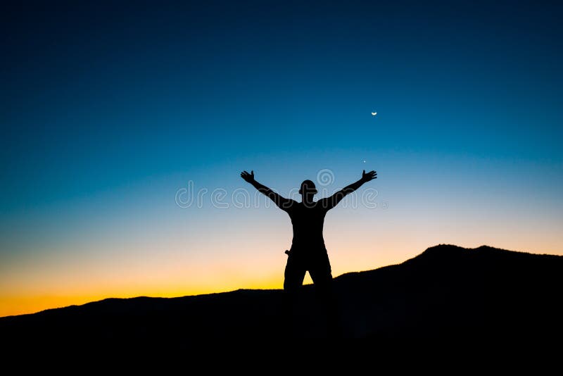 Man hope success stock image. Image of outdoor, mountain - 92050299