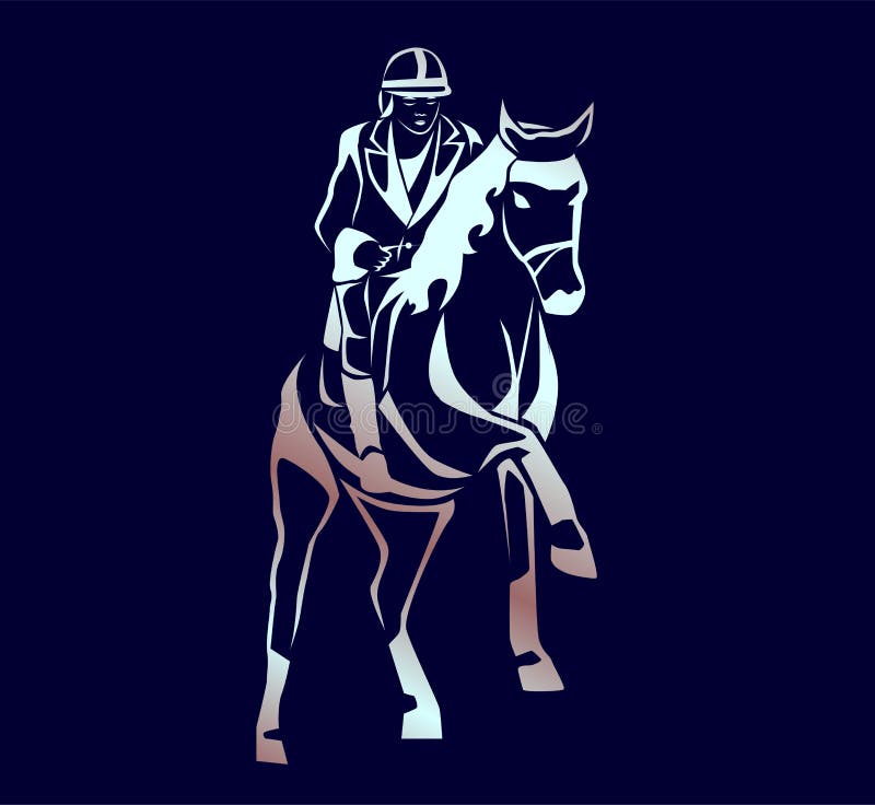 Man and horse stock vector. Illustration of young, vector - 175972159