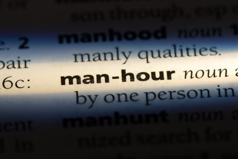 Man hour stock photo. Image of text, concept, english - 126539322