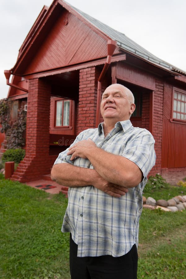 Man at the house stock photo. Image of male, outdoors - 26784676
