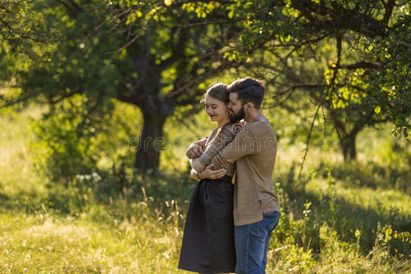 Man Hugging His Girlfriend Stock Image Image Of Woman 277697253