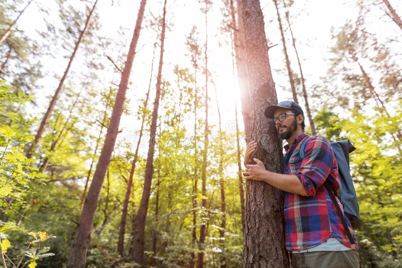 770 Young Man Hugging Tree Forest Stock Photos - Free & Royalty-Free ...