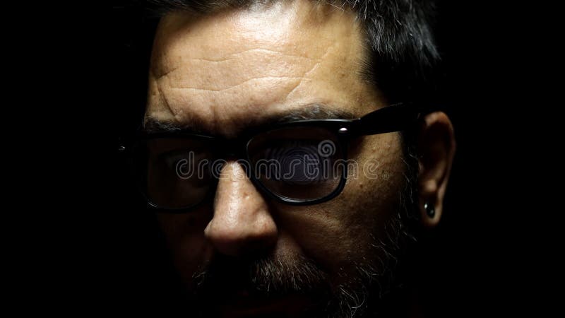 Man Hypnotized by a Spiral Hypnotic Effect Looking at the Computer ...