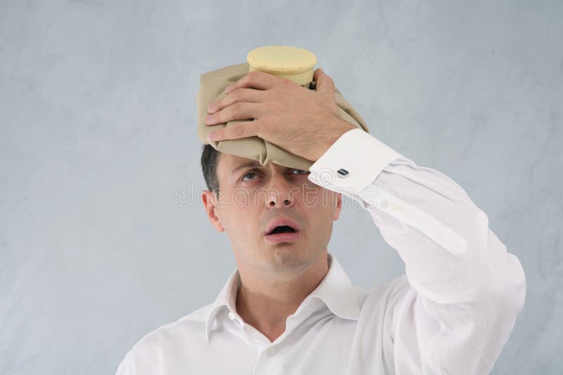 Man with ice pack stock image. Image of white, pack, face - 4475359
