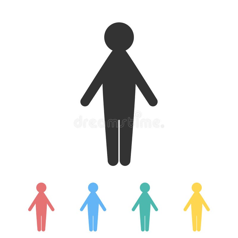 Man Icon in Different Colors. Vector Image Stock Vector - Illustration ...