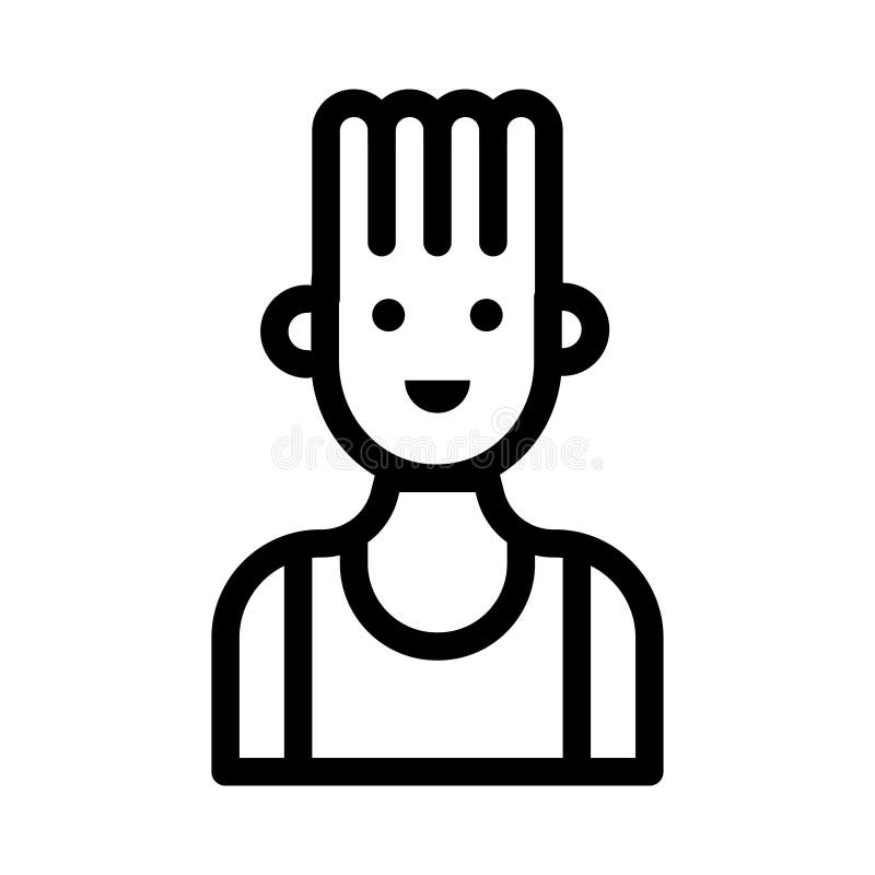 Man thin line vector icon stock vector. Illustration of development ...