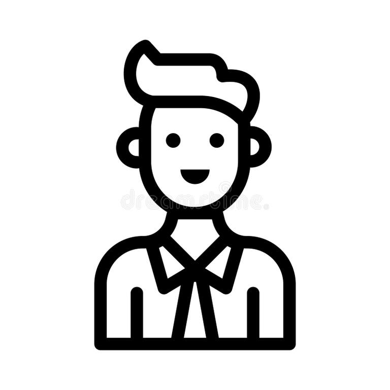 Man thin line vector icon stock vector. Illustration of icons - 153570957