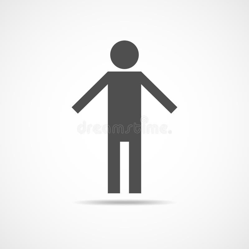 Gray People Icon. Vector Illustration. Stock Illustration ...