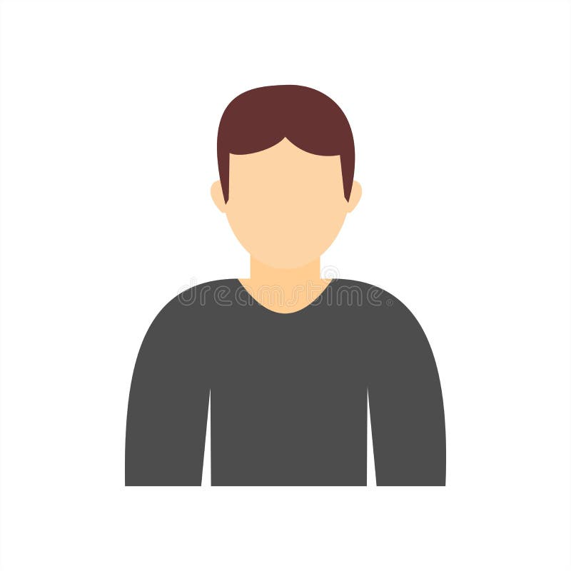 Man icon of flat style. stock vector. Illustration of head - 137724190