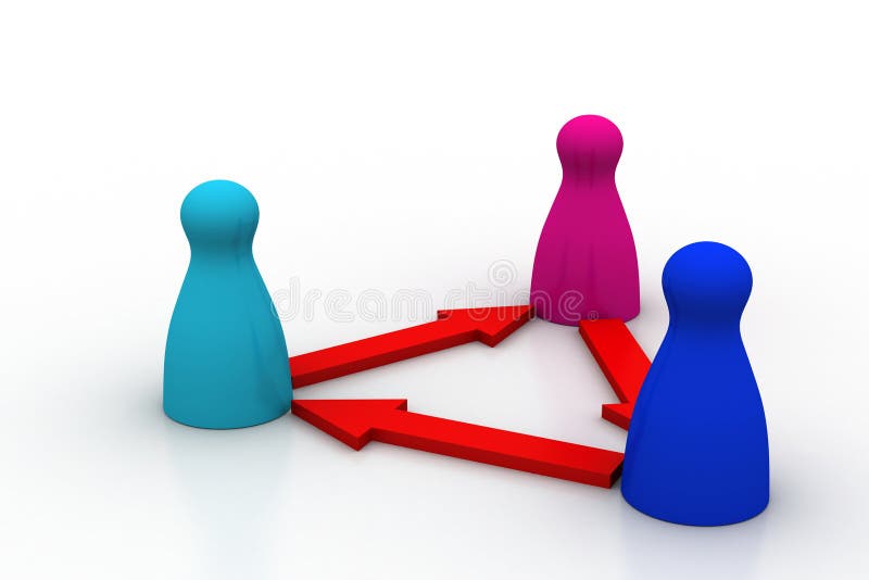 Man icon forms a triangle stock illustration. Illustration of group ...