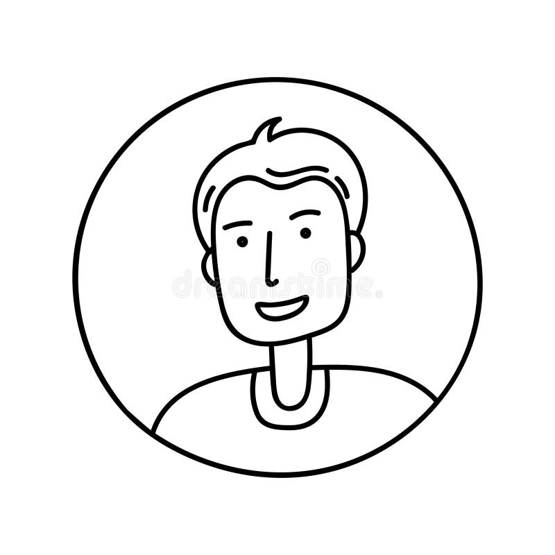 People of Different Nations Icon Set. Hand Drawn Human Avatar ...