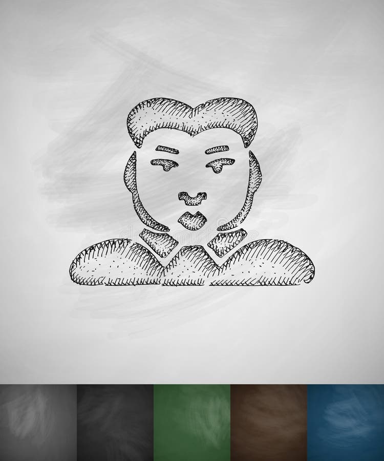 Man Icon. Hand Drawn Vector Illustration Stock Vector - Illustration of ...