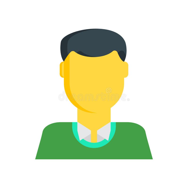 Man Icon Isolated on White Background Stock Vector - Illustration of ...