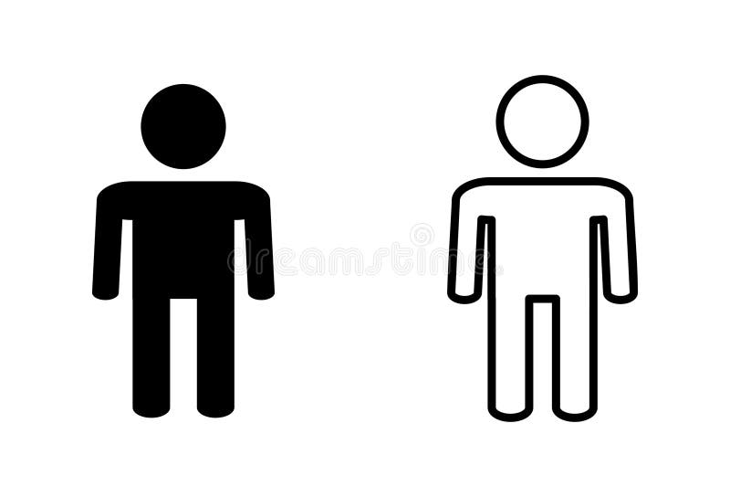 Man Icon . Male Icon Vector. Human Symbol Stock Vector - Illustration ...