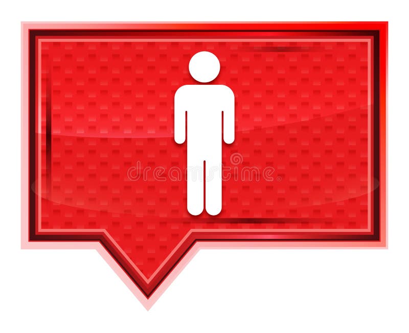 Man Icon Misty Rose Pink Banner Button Stock Illustration ...