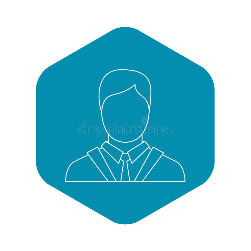 Man icon, outline style stock vector. Illustration of entrepreneur ...
