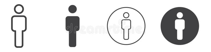 Man Icon Simple Outline Vector Logo Stock Illustration - Illustration ...
