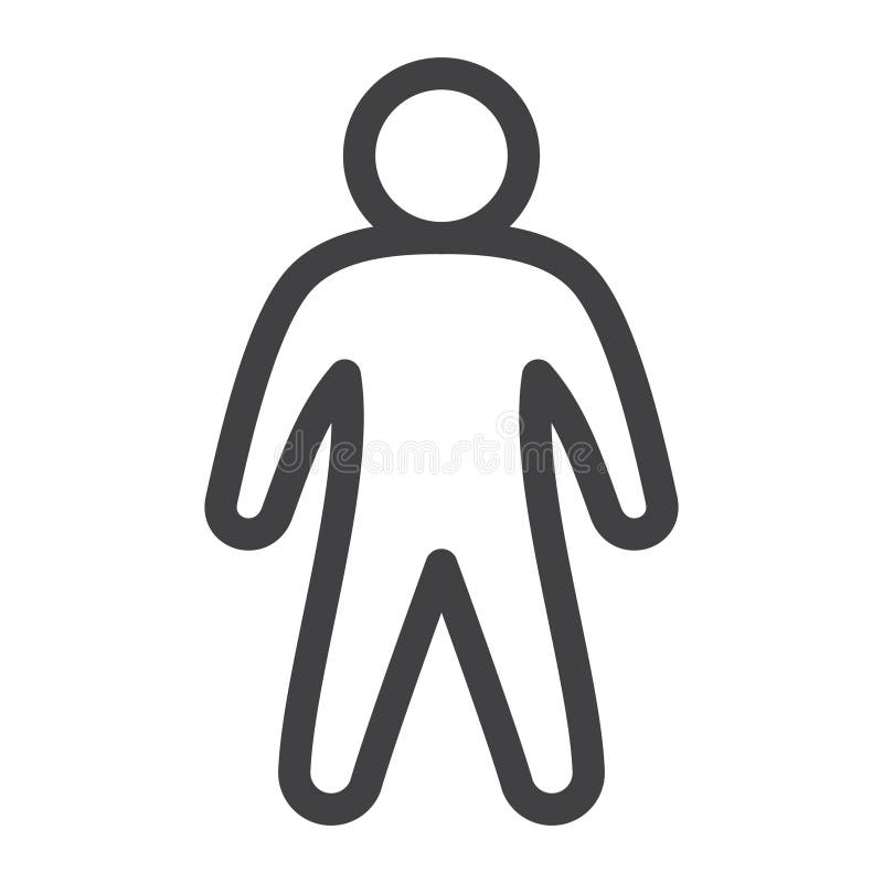 Man Icon Simple Outline Vector Logo Stock Vector - Illustration of ...