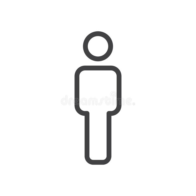 Man Icon Simple Outline Vector Logo Stock Vector - Illustration of ...