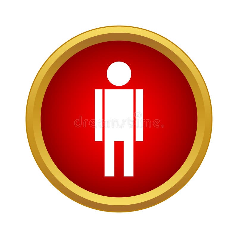 Vector Round Icon Silhouette Successful Man Stock Vector - Illustration ...