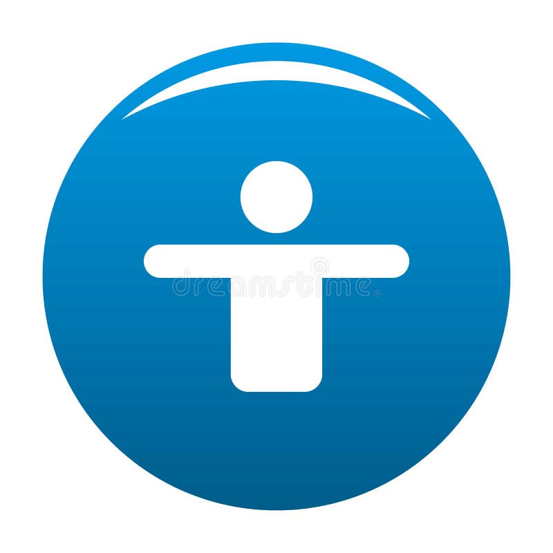 Man icon blue vector stock vector. Illustration of icon - 109749781