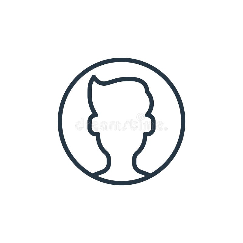 Man Icon Vector from Users Concept. Thin Line Illustration of Man ...