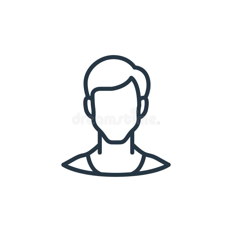 Man Icon Vector from Users Concept. Thin Line Illustration of Man ...