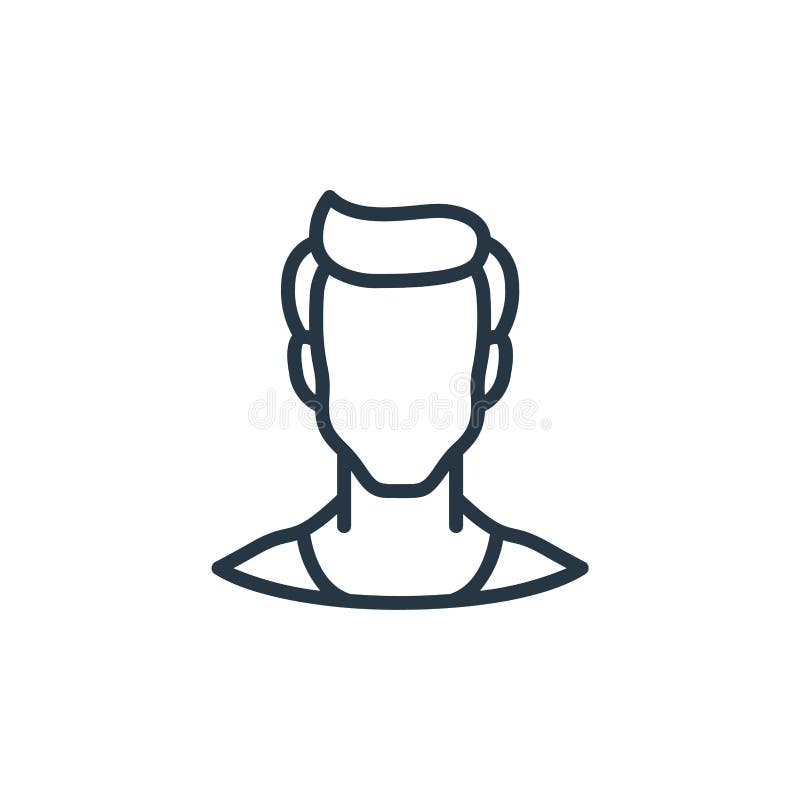 Man Icon Vector from Users Concept. Thin Line Illustration of Man ...