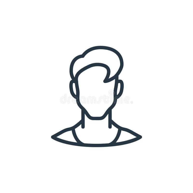 Man Icon Vector from Users Concept. Thin Line Illustration of Man ...
