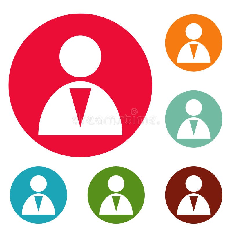 Man icons circle set stock illustration. Illustration of blank - 123752484
