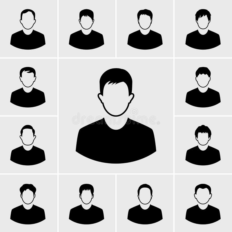 Man icons vector set stock vector. Illustration of identity - 97444739
