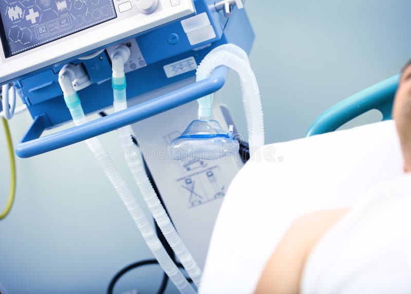 Life Support Equipment in the Hospital Hallway, Medical Concept Stock ...