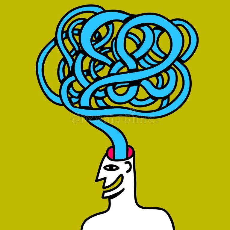 Confused Brain Line Drawing Stock Illustrations – 393 Confused Brain ...