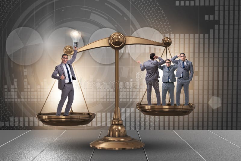 The Man with Idea is More Important Than People without Ideas Stock ...