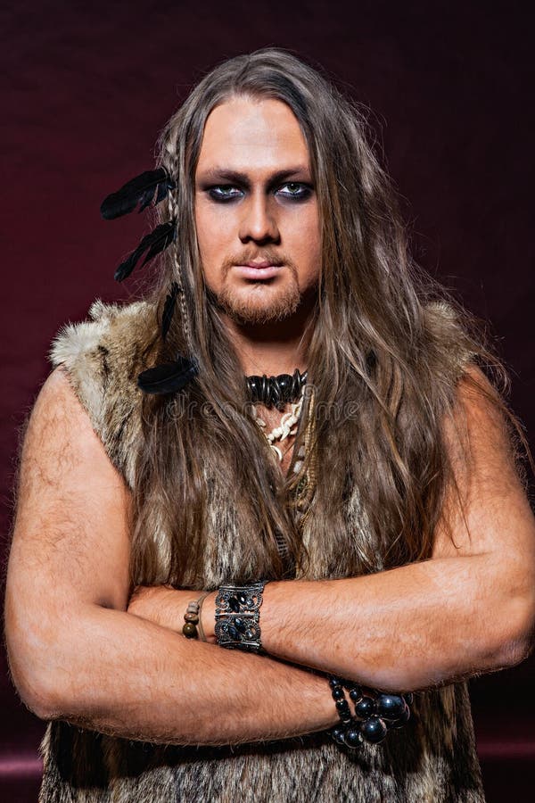 A Man in the Image of the Barbarian Stock Image - Image of attractive ...